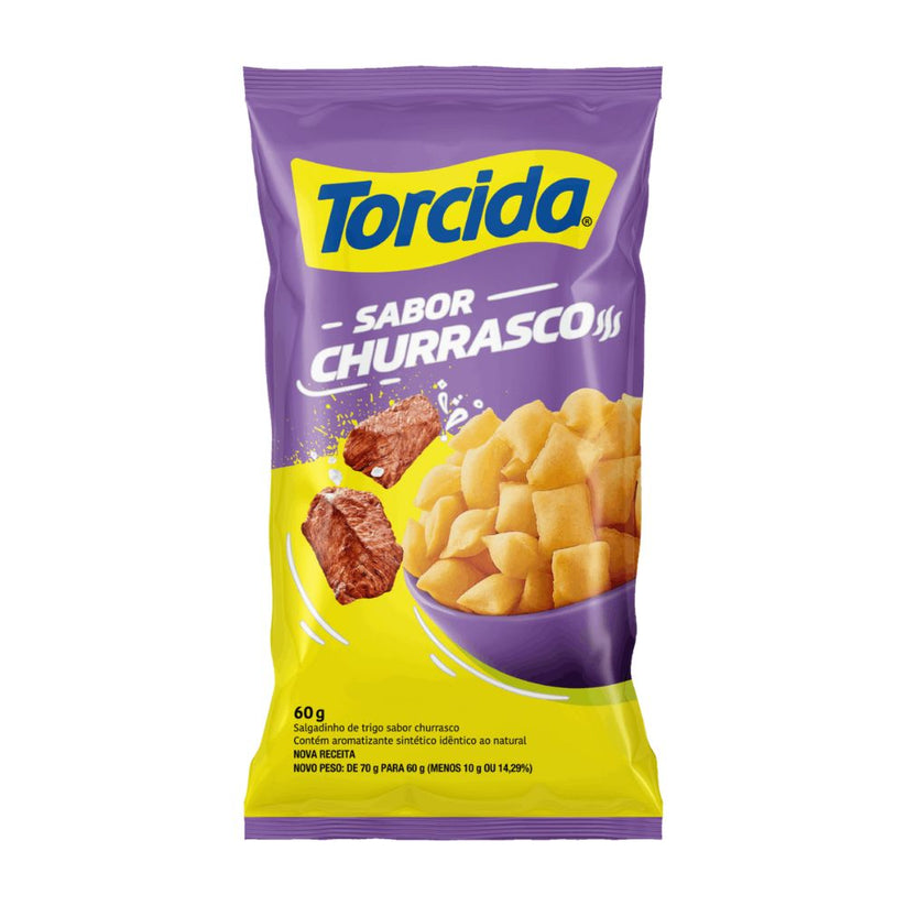 Torcida Churrasco Flavored Wheat Snack Salgadinho de Trigo, 60 g Bag ...